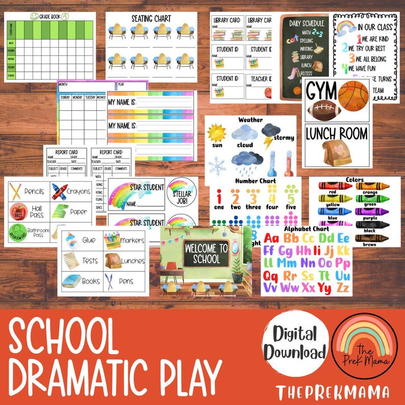School Dramatic Play Pretend Play Classroom Dramatic Play - Etsy