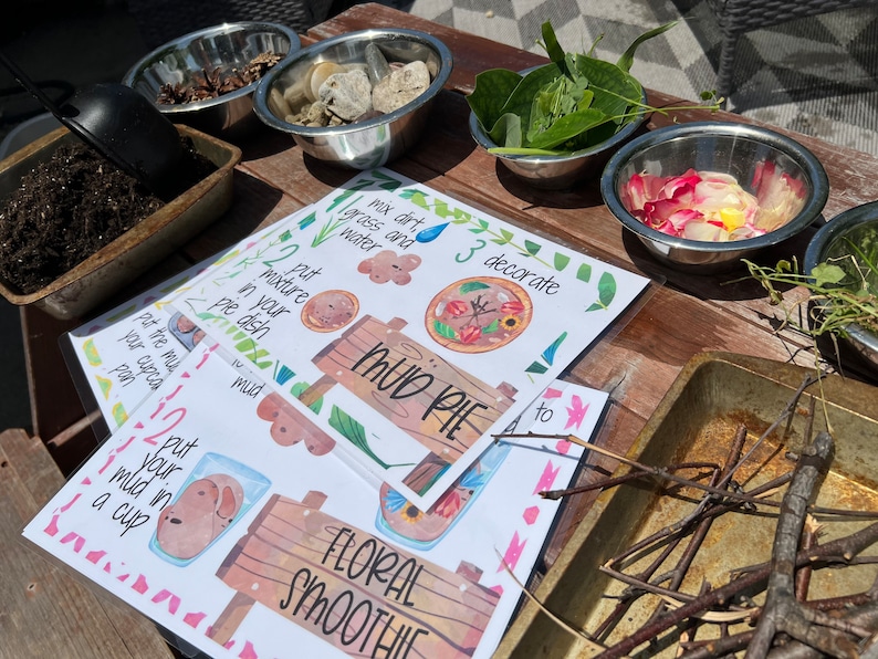 Mud Kitchen Recipe Cards, Homeschool Resources, Preschool Printable ...