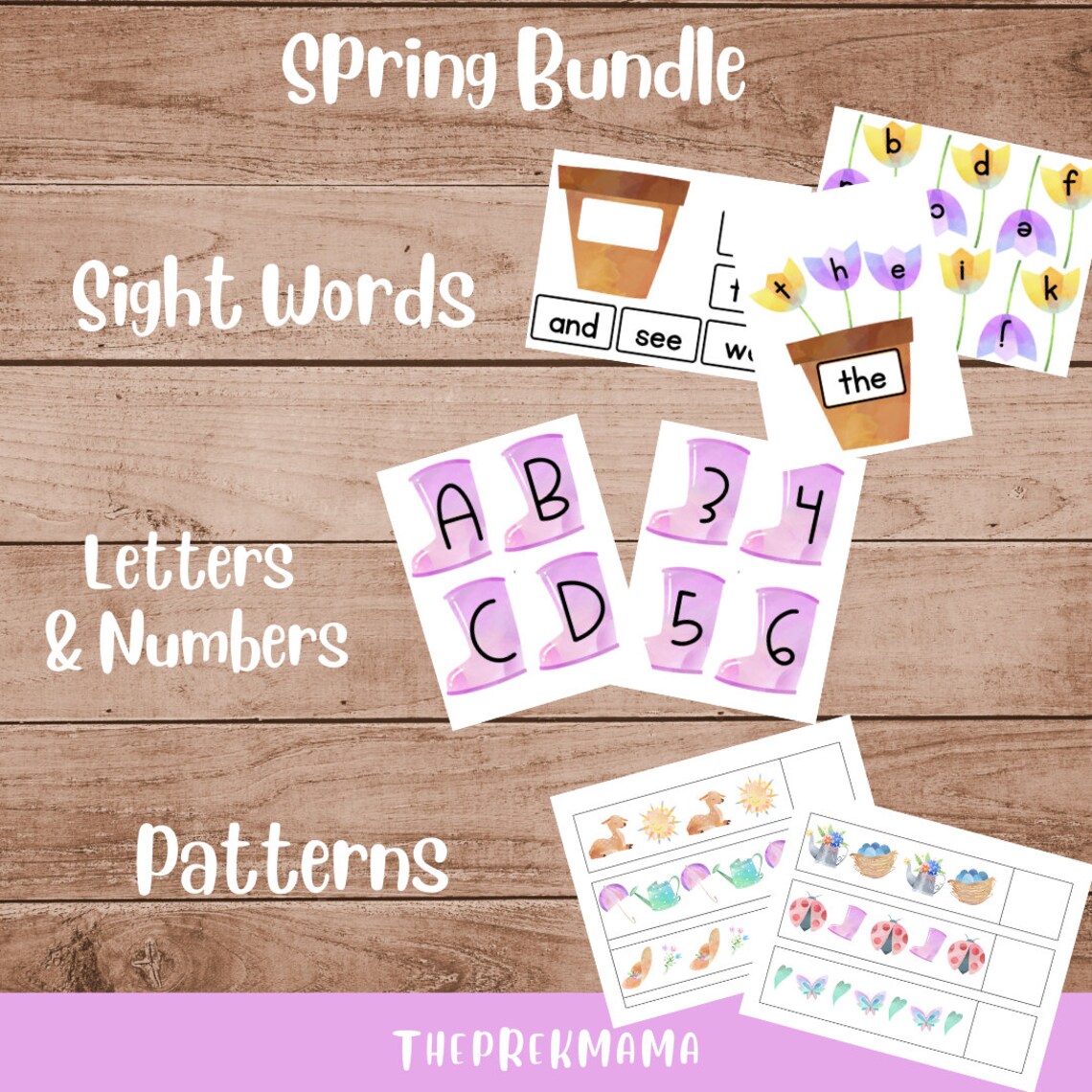 Spring Bundle Preschool Printable Spring Pintables Spring - Etsy