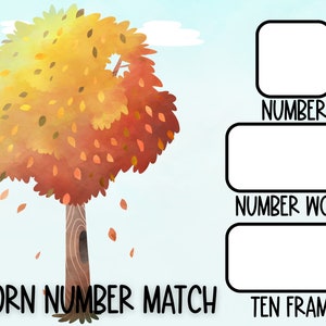 Acorn Number Match, Montessori Materials, Homeschool Resources ...