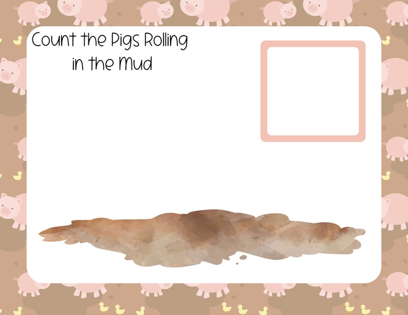 FARM Count the Pigs Rolling in the Mud Montessori Materials - Etsy
