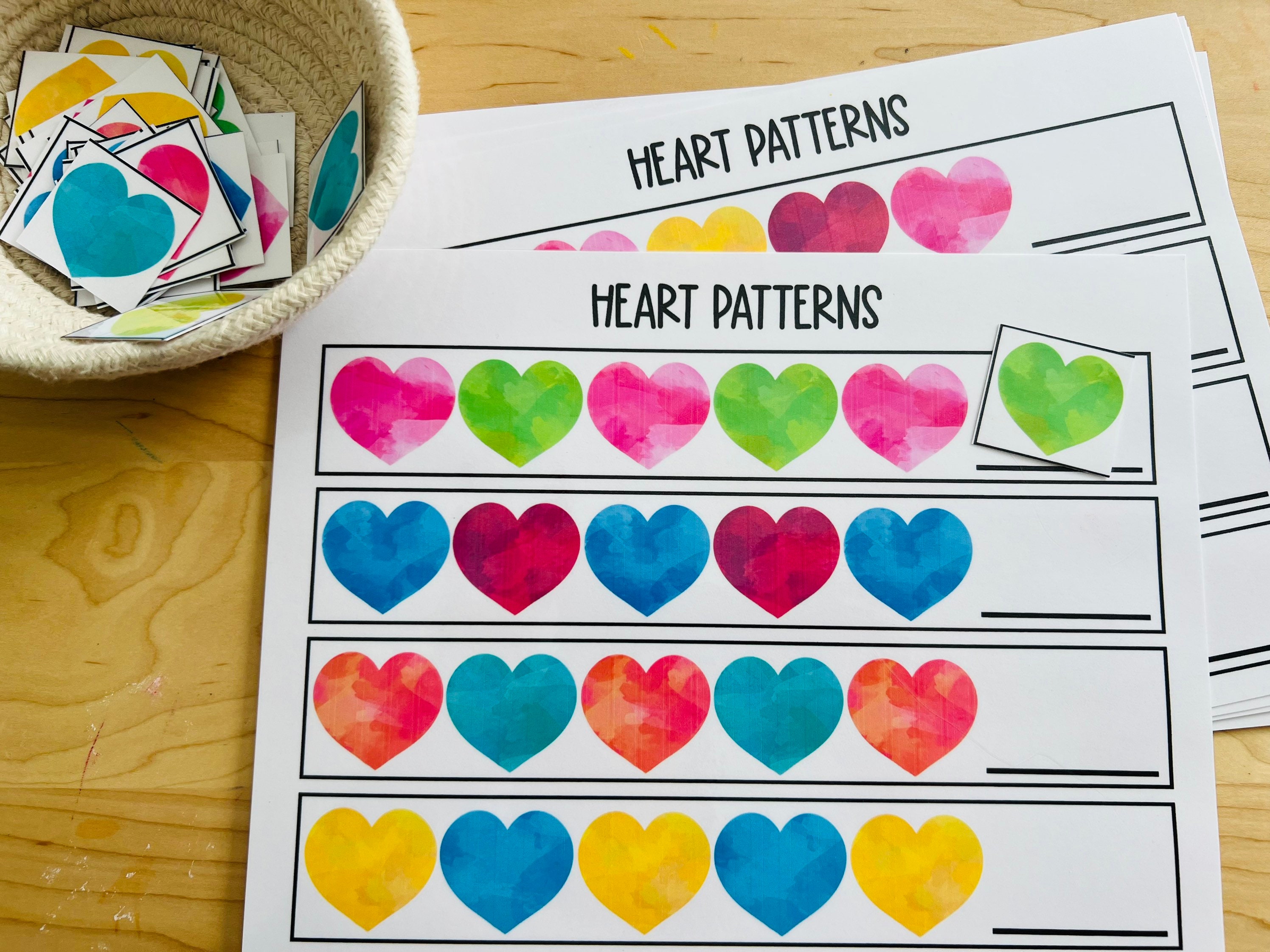 Heart Patterns Preschool Curriculum Valentine's Day - Etsy
