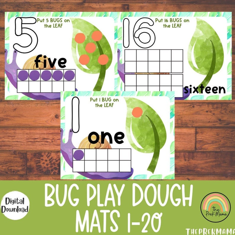 Bug Play Dough Mats Play Doh Mats Toddler Activities - Etsy
