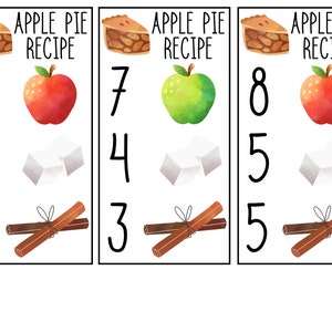 Apple Pie Recipe Cards, Montessori Materials, Homeschool Resources ...