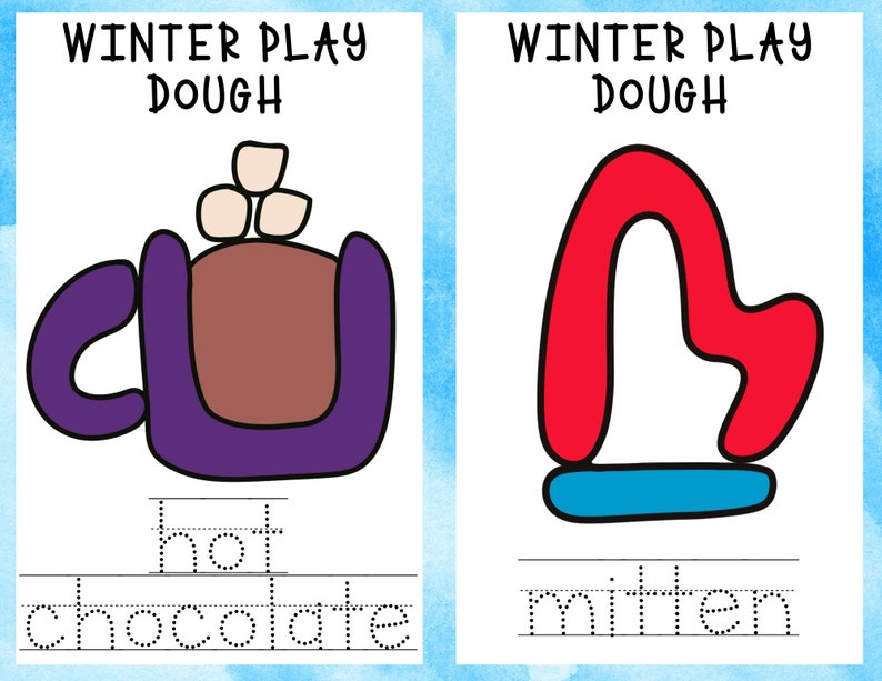 Winter Play Dough Activities Winter Preschool Printable - Etsy