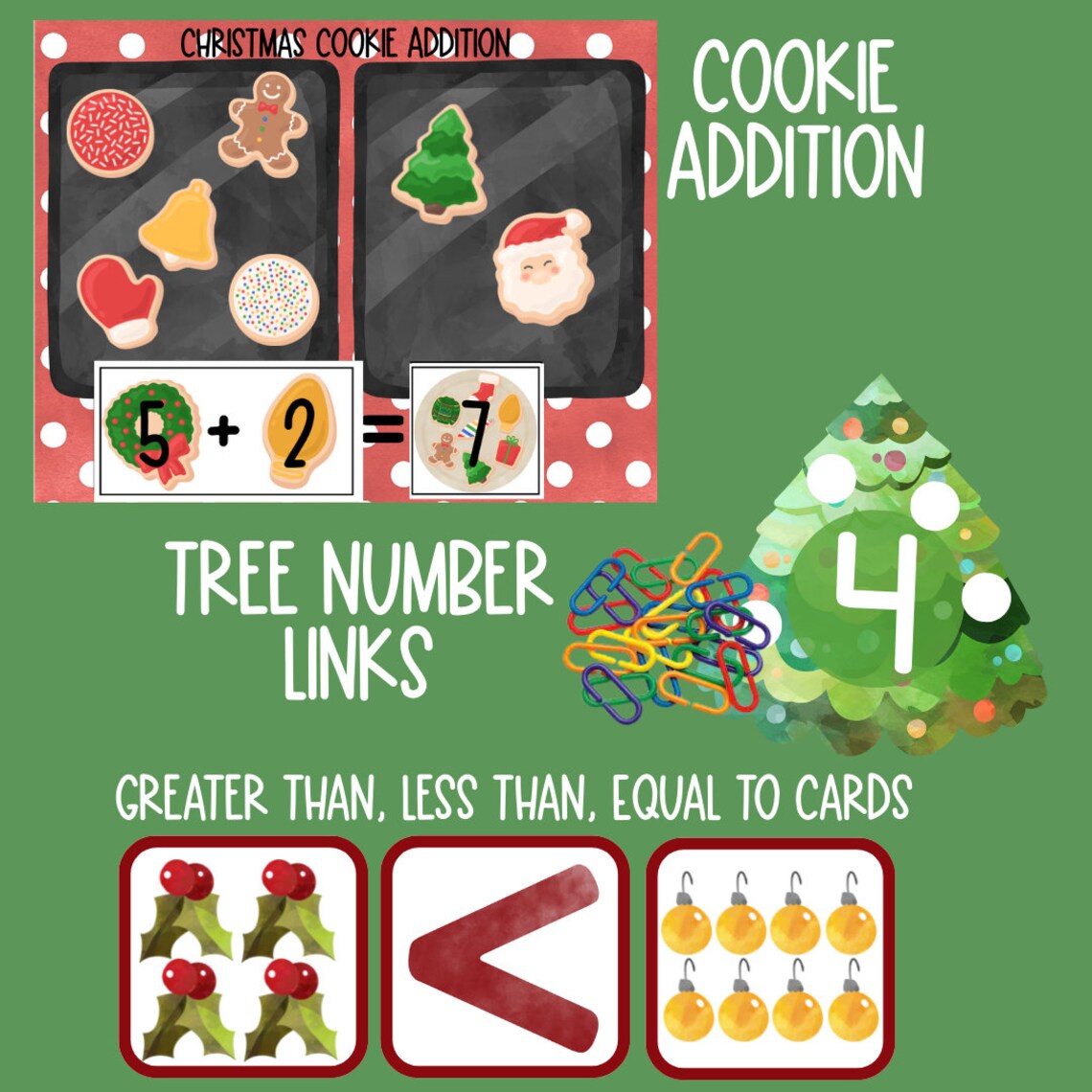Christmas Math Bundle Christmas Preschool Printable - Etsy