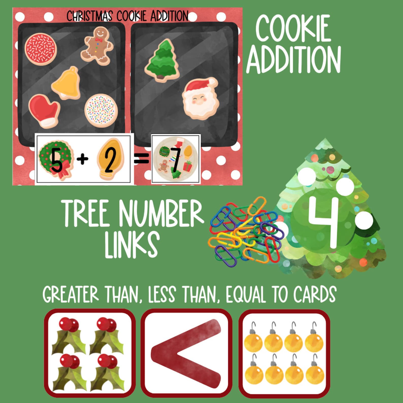 Christmas Math Bundle Christmas Preschool Printable - Etsy