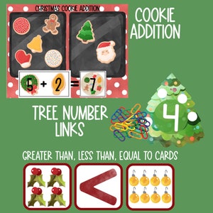 Christmas Math Bundle, Christmas Preschool Printable, Homeschool ...
