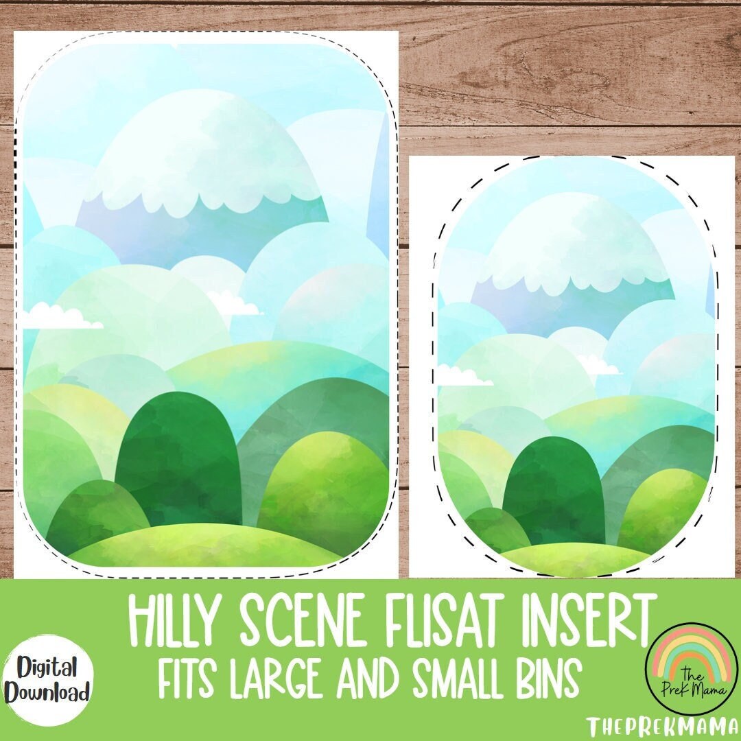 Hilly Scene Flisat Insert, Flisat Table, Flisat Insert Printable ...