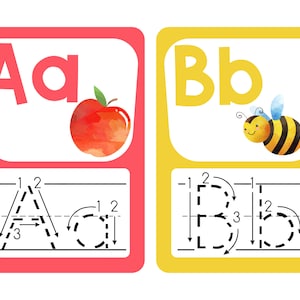 Letter Tracing Cards, Preschool Printable, Preschool Worksheet, Tracing ...