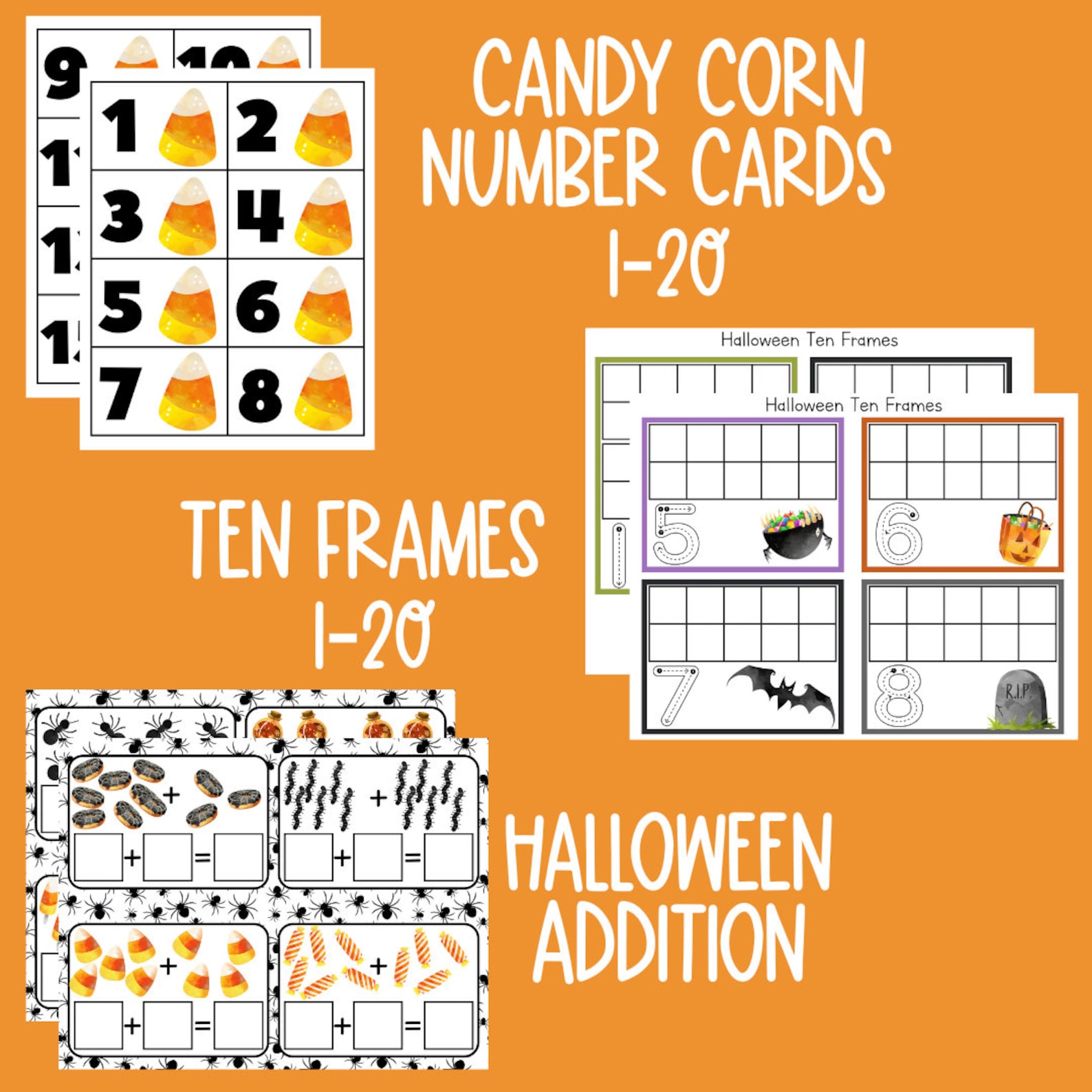 Halloween Math Bundle, Halloween Math, Halloween Preschool Printable ...