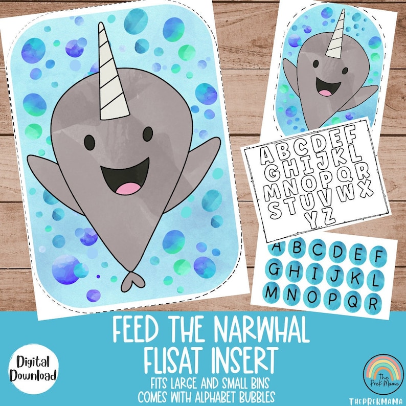 Feed the Narwhal Flisat Inserts, Winter Flisat, Flisat Insert Printable ...