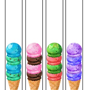 Ice Cream Scoop Patterns, Preschool Worksheet, Preschool Printable ...
