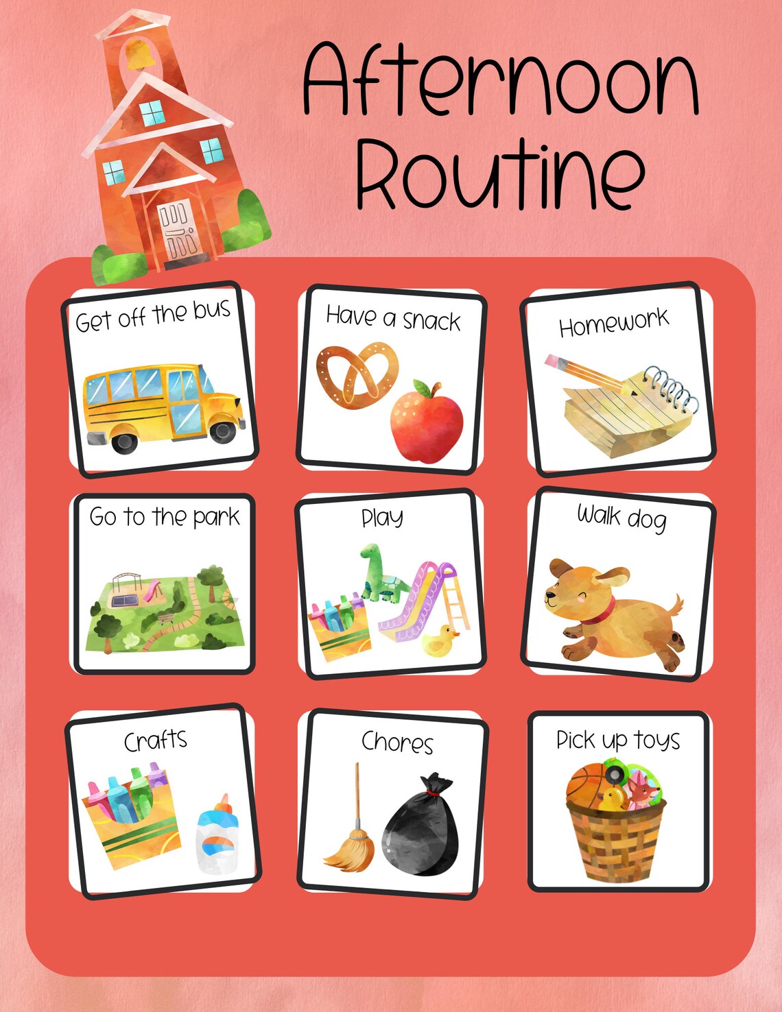 My Daily Routine Chart Printable Chore Chart Routine Chart | Etsy Canada
