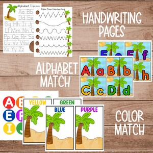 Alphabet Palm Tree Bundle, Preschool Worksheet, Preschool Printable ...
