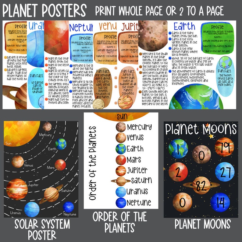 Outer Space Unit Study Homeschool Learning Materials - Etsy