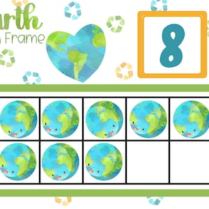 Earth Day Ten Frame, Preschool Worksheet, Preschool Printable ...