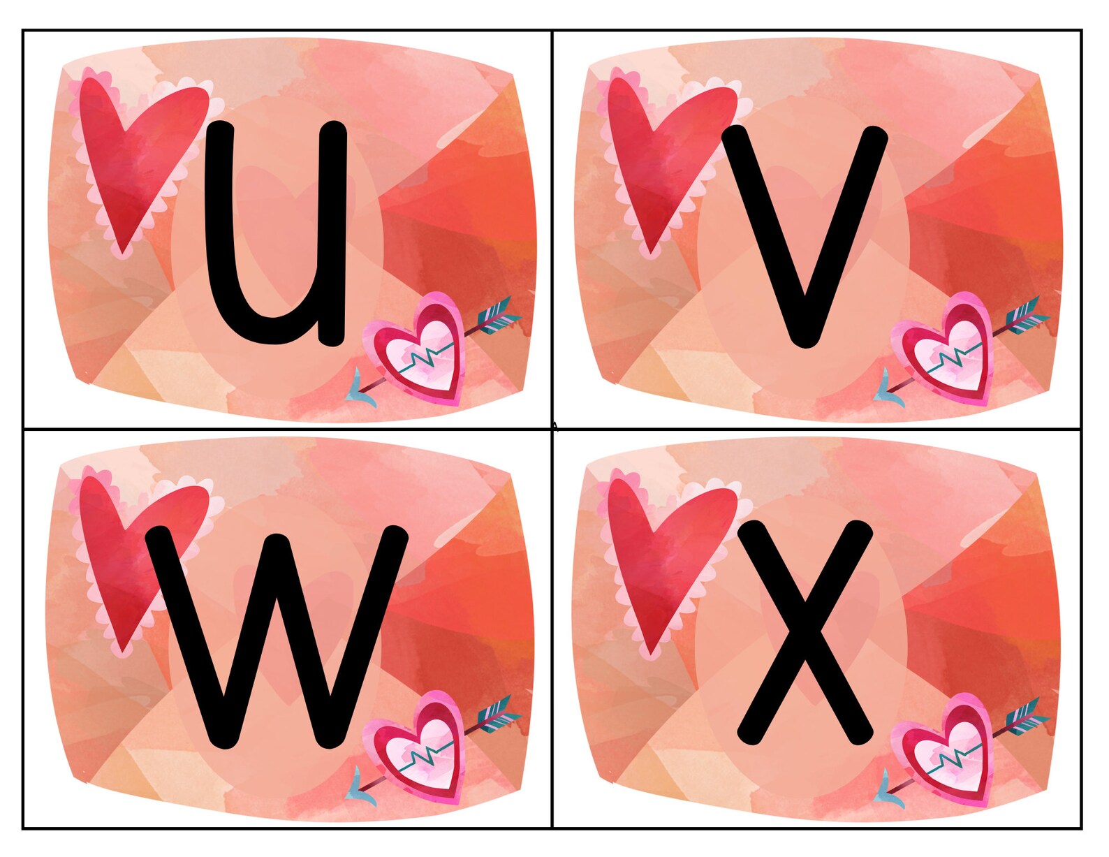Envelope and Stamp Letter Match, Valentine's Day Preschool Printable ...