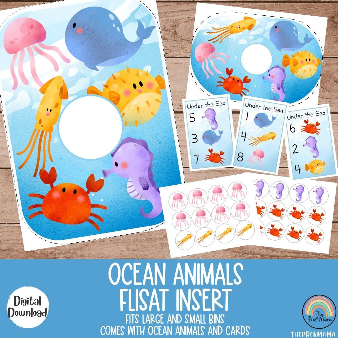 Ocean Animals Flisat Inserts, Flisat Table, Flisat Insert Printable ...