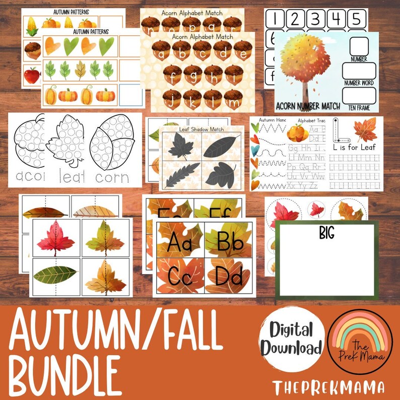 Autumn Fall Bundle Homeschool Curriculum Preschool - Etsy