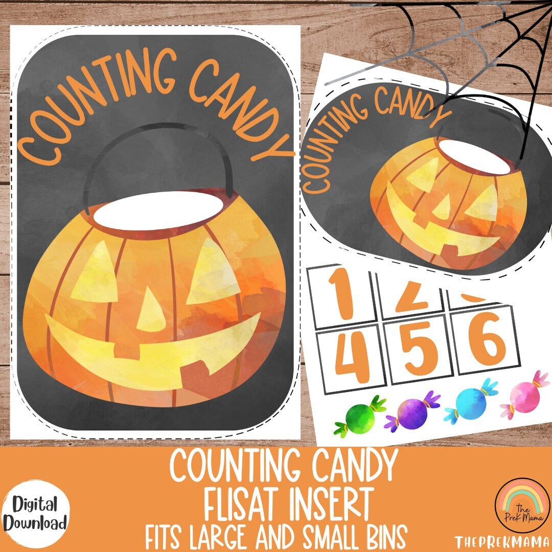 Counting Candy Halloween Flisat Insert, Halloween Flisat Insert, Flisat ...