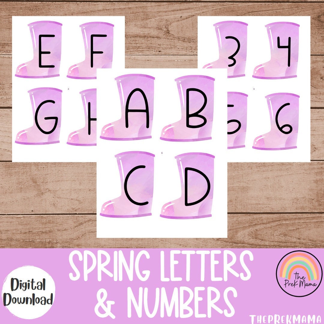 Spring Letters and Numbers, Preschool Printables, Preschool Letters ...