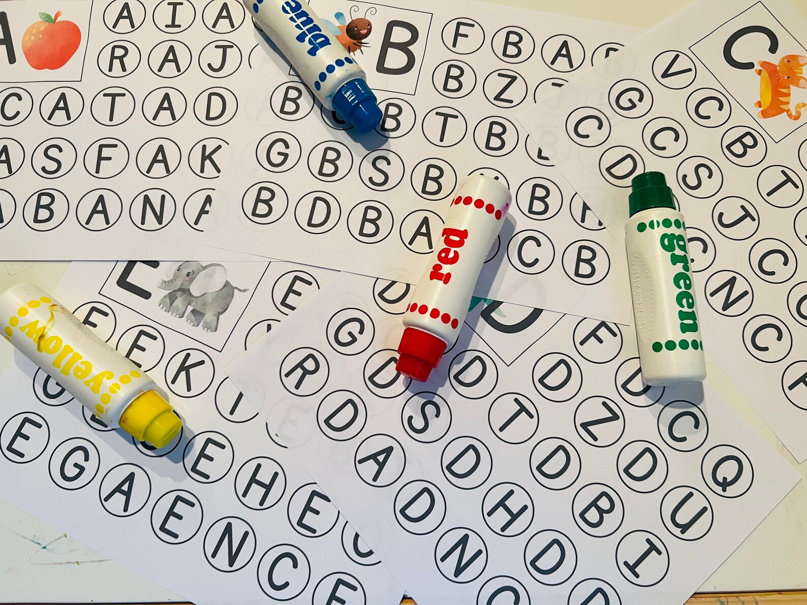 Alphabet Dot Markers Dab Markers Preschool Printable - Etsy