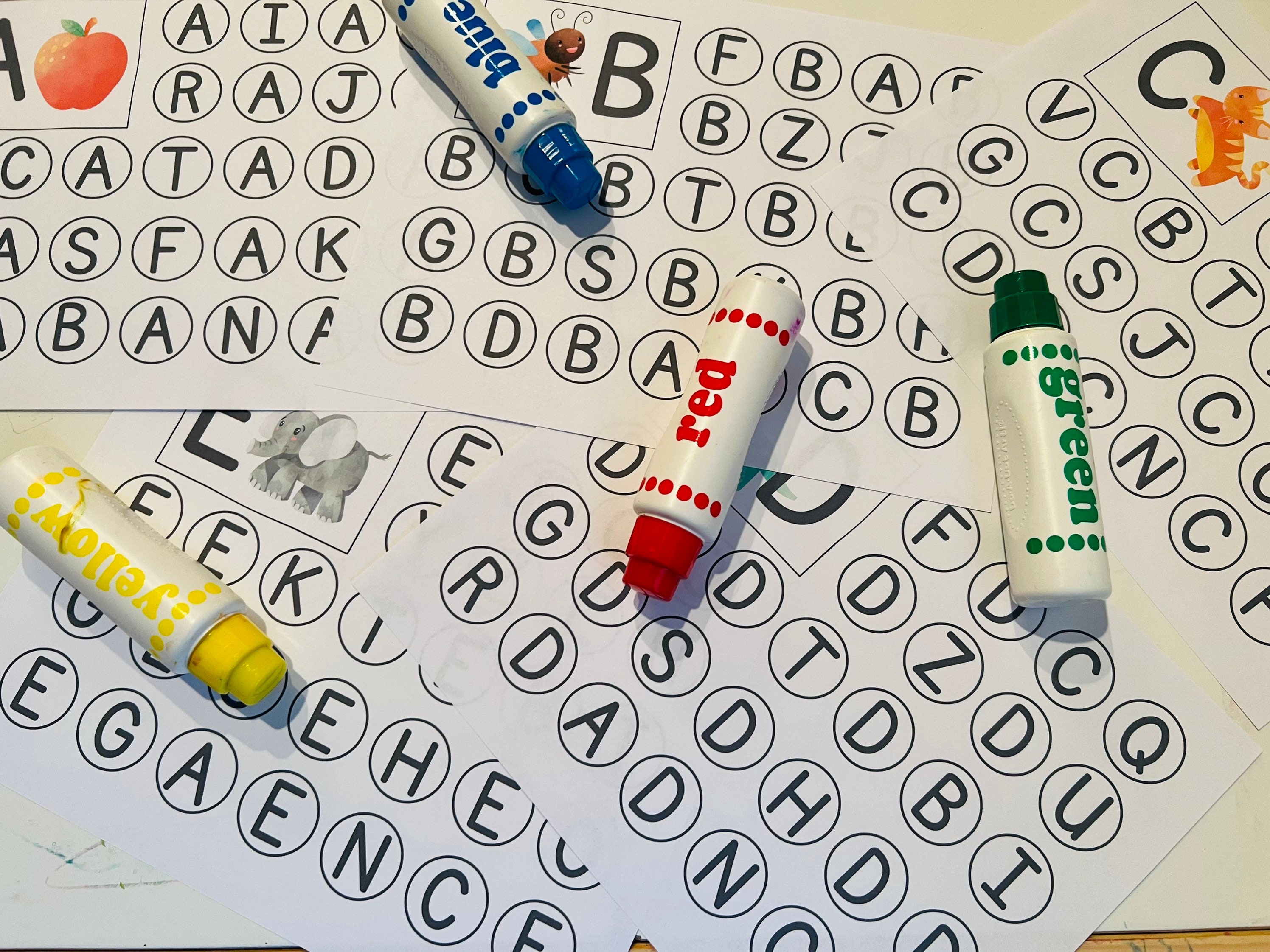 Alphabet Dot Markers Dab Markers Preschool Printable - Etsy