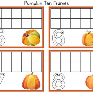 Pumpkin Ten Frames, Montessori Materials, Homeschool Resources ...