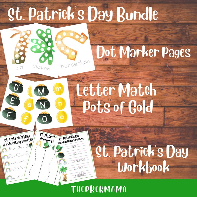 St Patrick's Day Bundle Preschool Busy Book Pages - Etsy