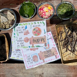 Mud Kitchen Recipe Cards, Homeschool Resources, Preschool Printable ...