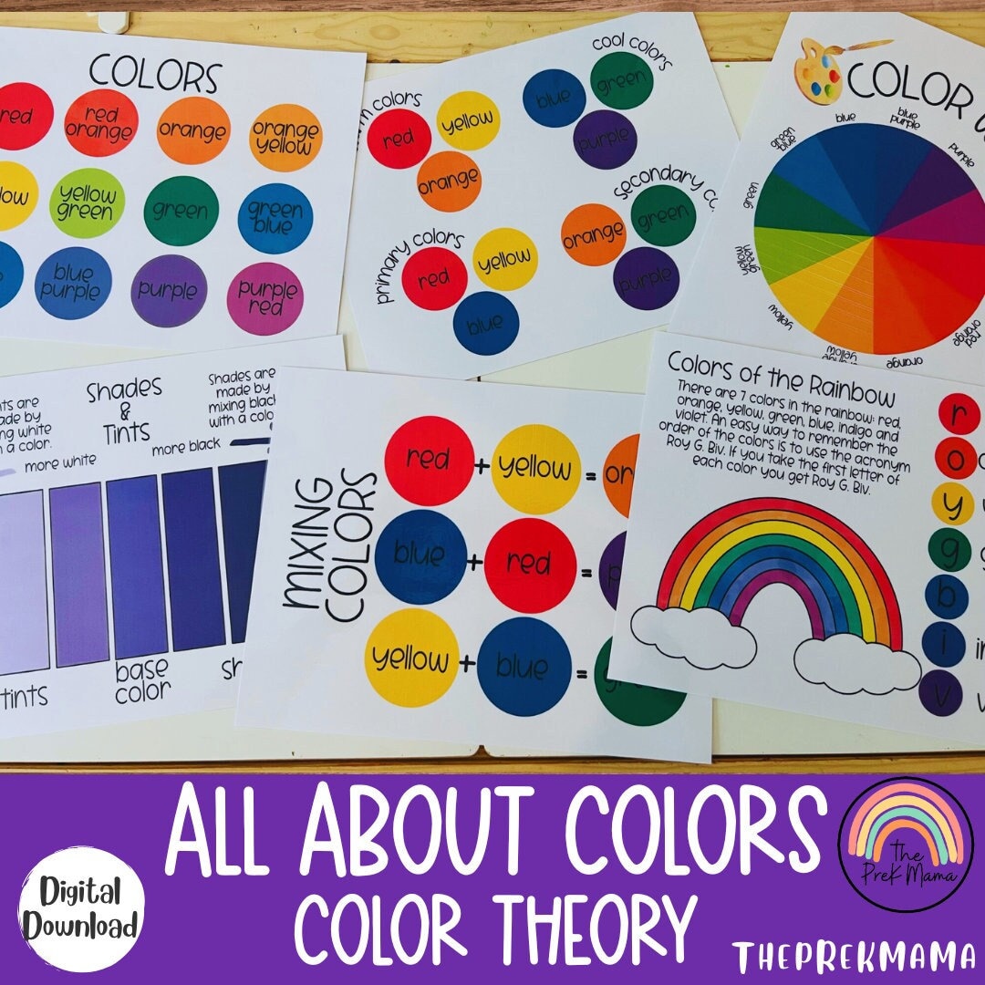 All About Colors, Color Theory, Preschool Worksheet, Preschool ...