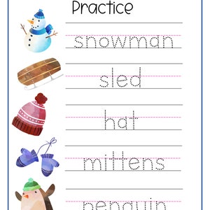 Winter Preschool Packet, Winter Preschool Printable, Homeschool ...