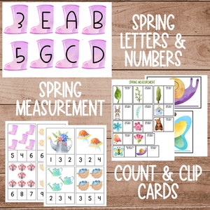 Spring Bundle, Preschool Printable, Spring Pintables, Spring Theme ...
