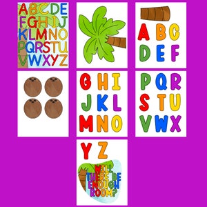 Alphabet Palm Tree Peg Board, Palm Tree Posters, Preschool Flisat Table ...