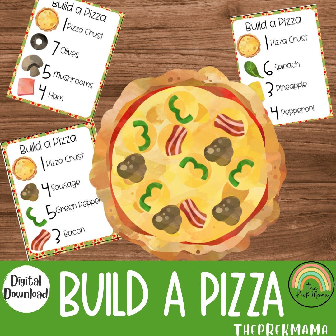 Build A Pizza Pretend Play Preschool Printable Busy Book - Etsy