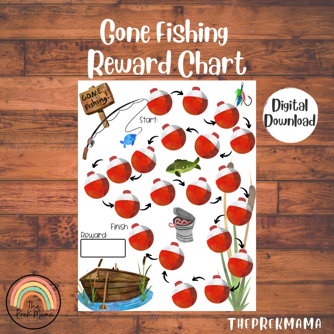 Gone Fishing Reward Chart, Reward Chart for Kids, Reward Chart for ...
