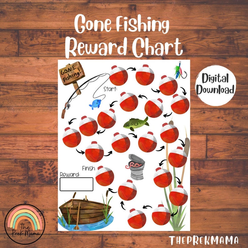 Gone Fishing Reward Chart Reward Chart for Kids Reward Chart | Etsy