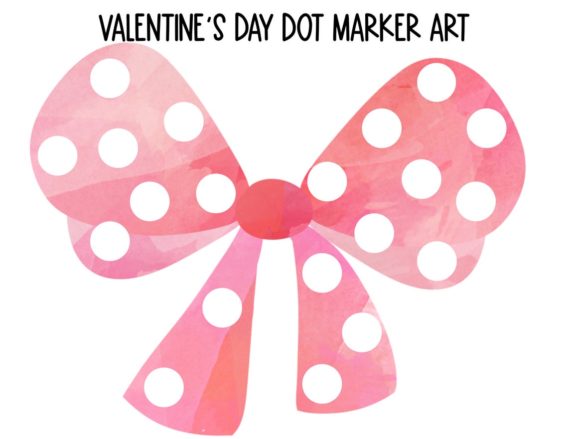Valentine's Day Dot Markers and Cotton Swab Activities, Dab Markers ...