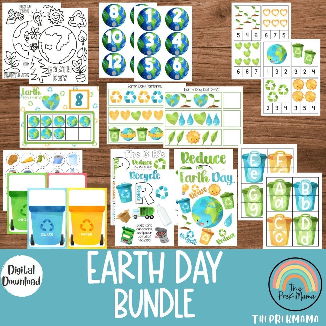 Earth Day Bundle Preschool Worksheet Preschool Printable - Etsy Australia