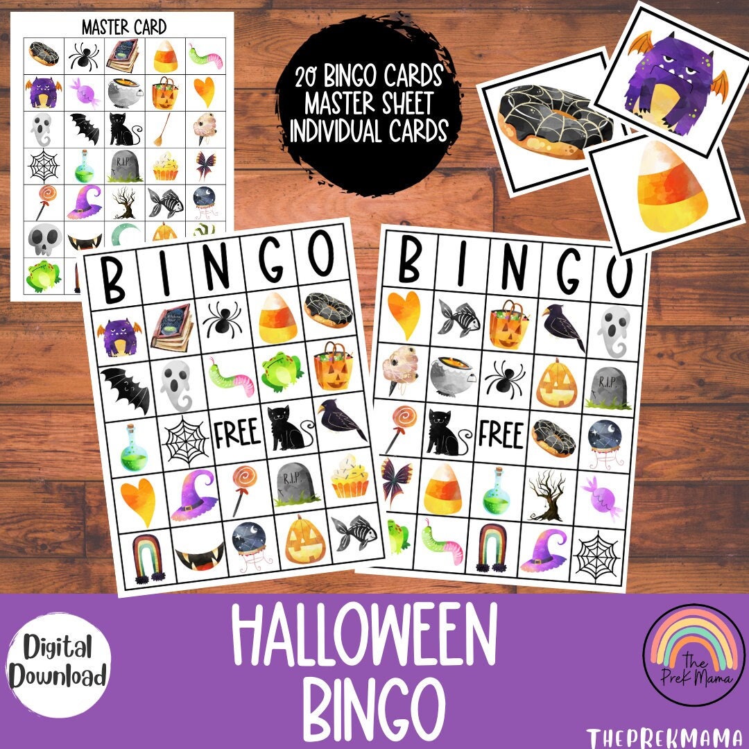 Halloween Bingo, Halloween Games, Halloween Preschool Printable ...