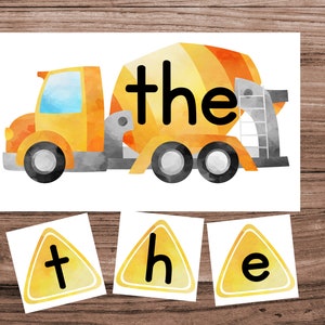 Construction Sight Words, Preschool Worksheets, Preschool Printable ...