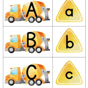 Construction Letter Match, Preschool Printables, Preschool Letters ...