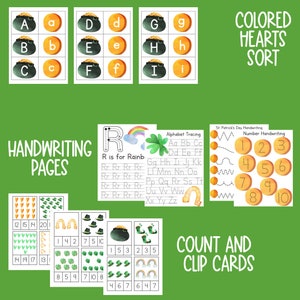 St Patrick's Day Bundle, Preschool Busy Book Pages, Preschool Printable ...