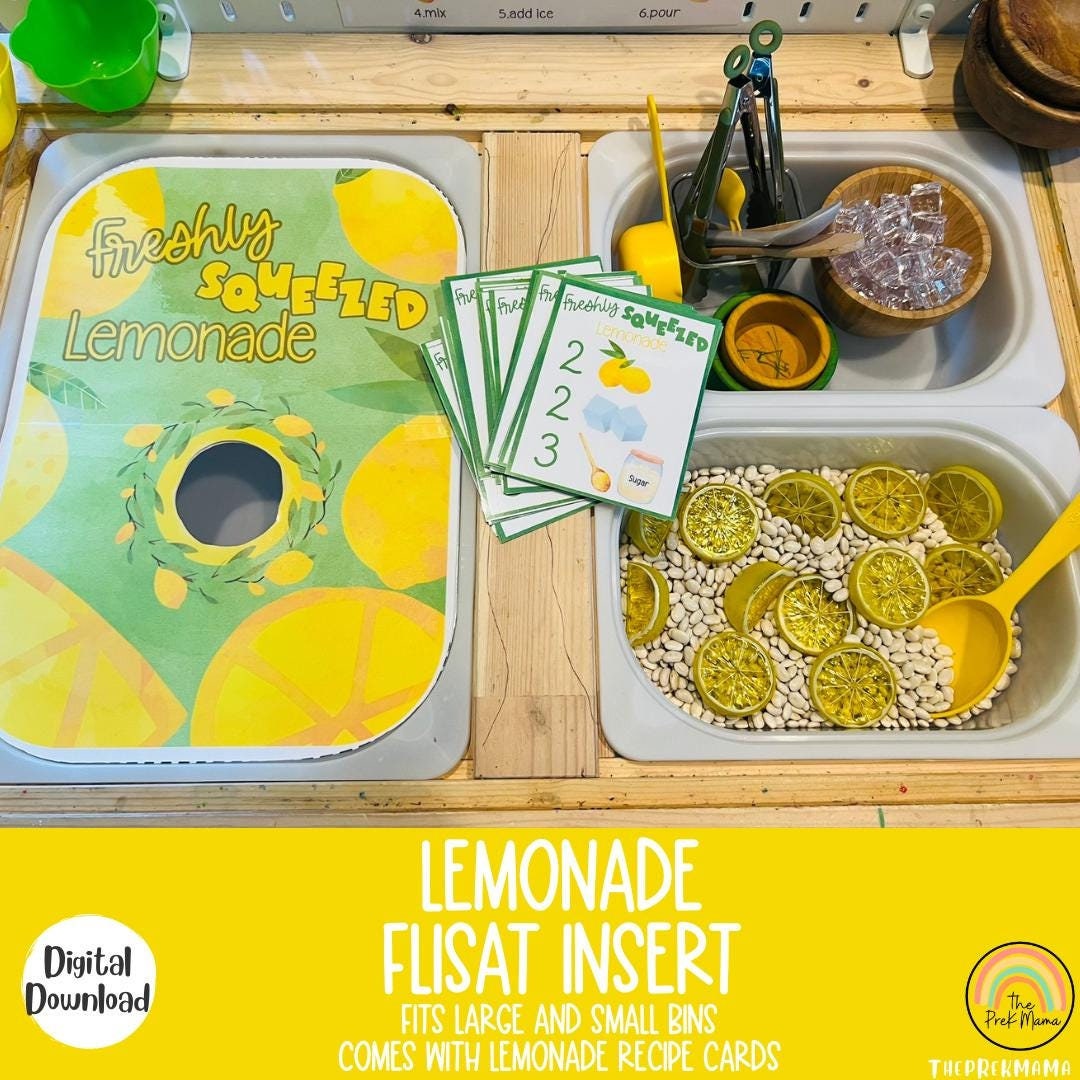 Lemonade Stand Flisat Inserts, Flisat Table, Flisat Insert Printable, Flisat Insert Preschool ...