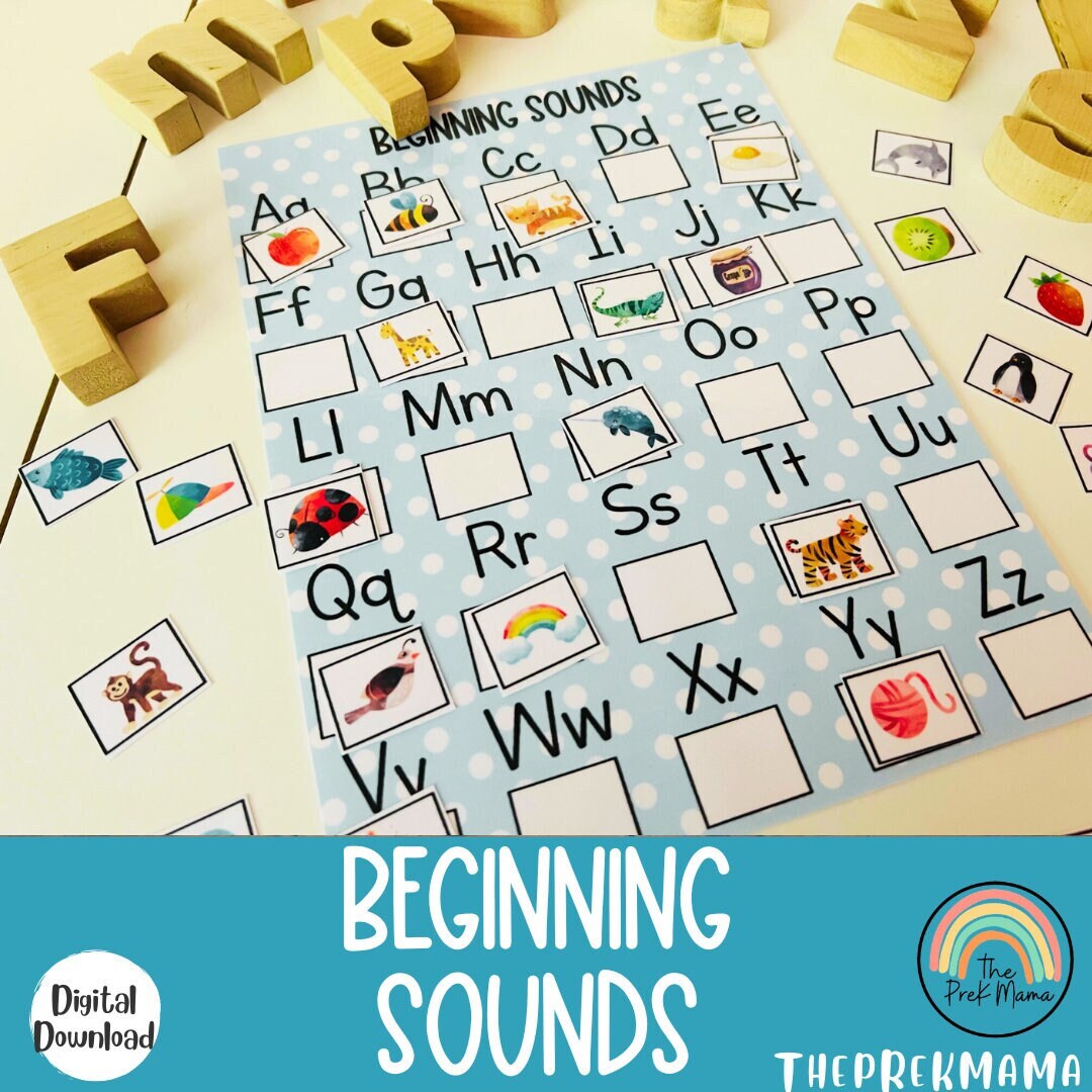 Beginning Sounds, Preschool Worksheet, Phonics, Preschool Curriculum ...