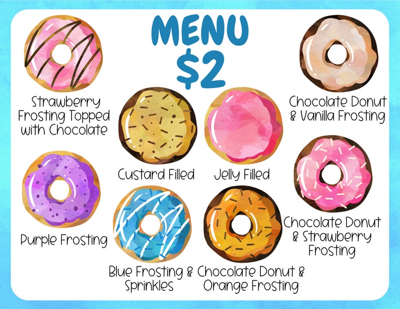 Donut Shop Dramatic Play Pretend Play Classroom Dramatic - Etsy