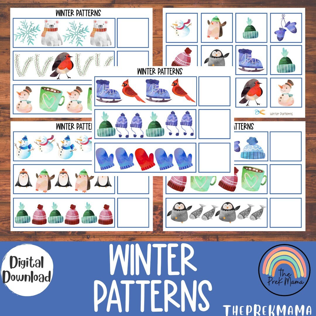 Winter Patterns, Homeschool Resources, Montessori Materials, Homeschool ...