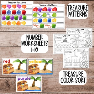 Pirate Bundle, Preschool Activities, Preschool Printable, Montessori ...
