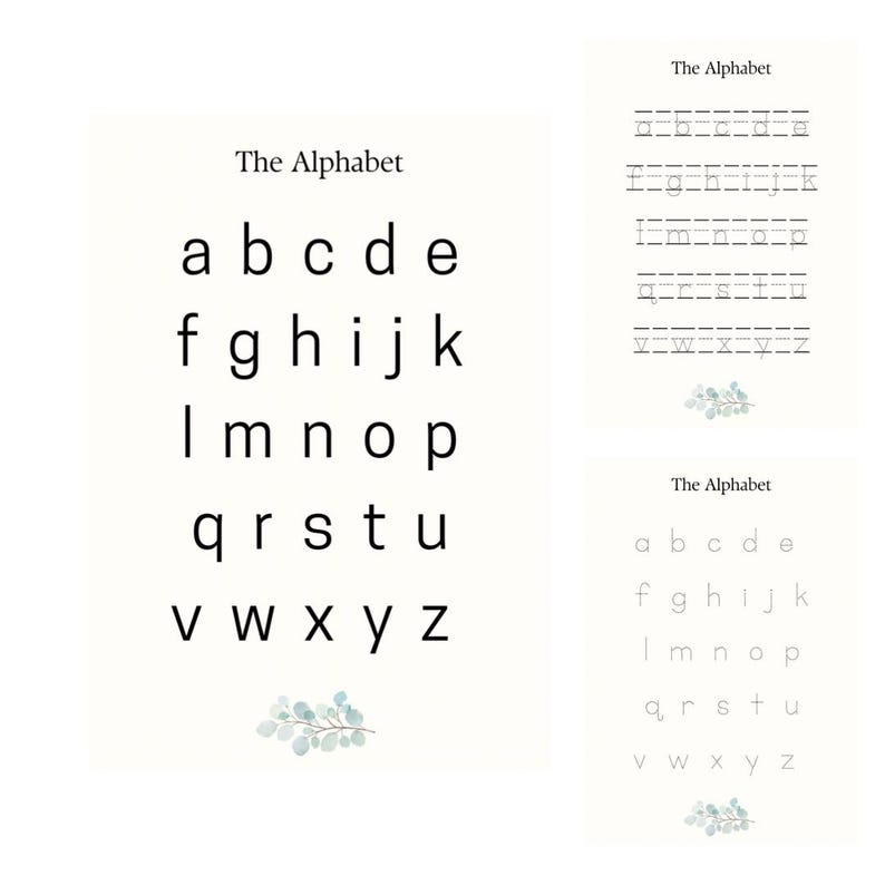 Alphabet Poster and Tracing Pages - Etsy